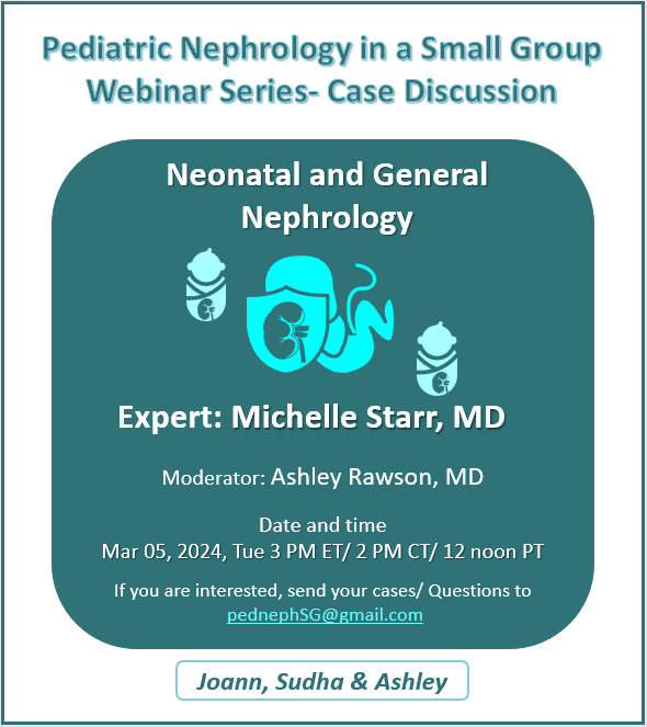 Neonatal and General Nephrology - American Society of Pediatric ...